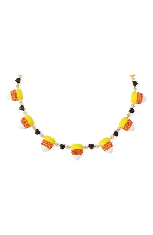 Betsey Johnson Candy Corn Frontal Necklace