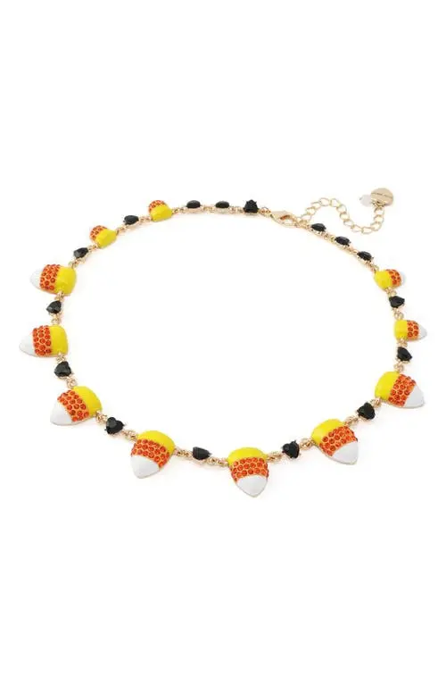 Betsey Johnson Candy Corn Frontal Necklace