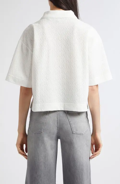 Emporio Armani Jerseywear Chevron Jacquard Knit Top