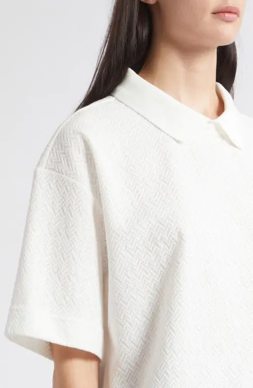 Emporio Armani Jerseywear Chevron Jacquard Knit Top