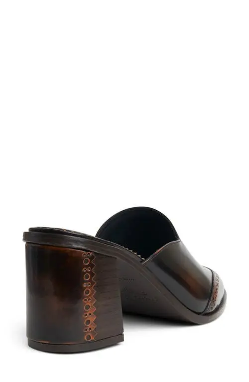 THE OFFICE OF US Ms. Johanna Heeled Mule - Mahogany
