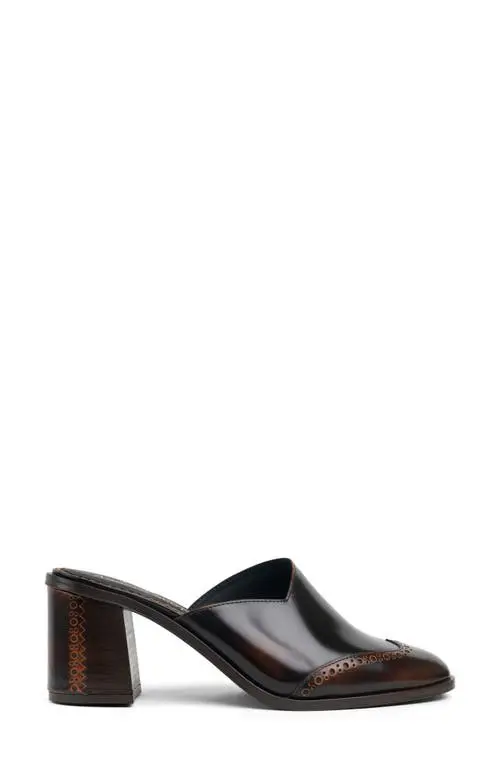 THE OFFICE OF US Ms. Johanna Heeled Mule - Mahogany