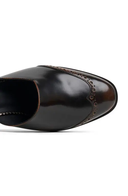 THE OFFICE OF US Ms. Johanna Heeled Mule - Mahogany