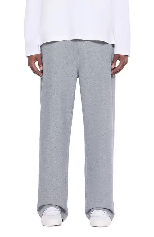 L/AB C/O OFF-WHITE Diagonal Stripe Logo Cotton French Terry Sweatpants - Heather Grey