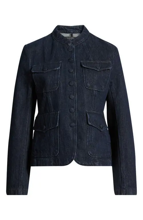Rag & Bone Mercer Cotton Denim Blazer