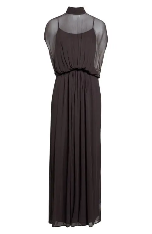 Staud Viviana Shirred Maxi Dress