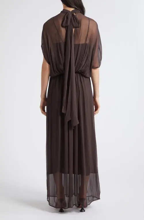 Staud Viviana Shirred Maxi Dress
