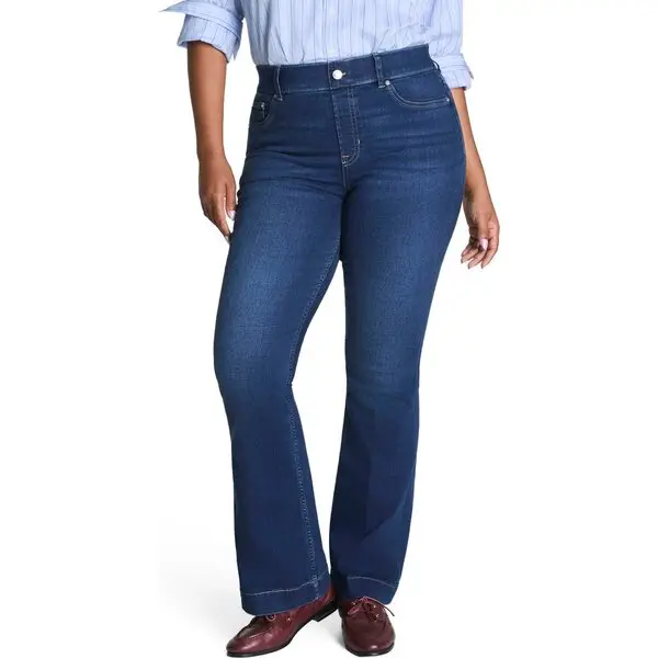 Spanx High Waist Flare Leg Pull-on Jeans