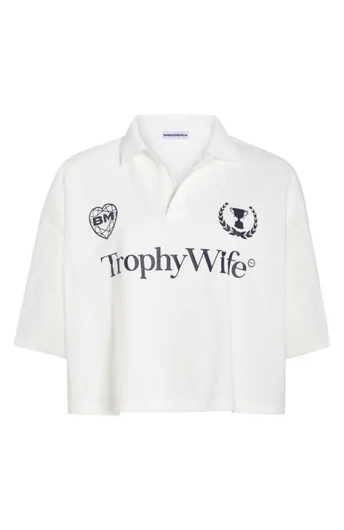 BRIDEMERCH Trophy Wife Boxy Rugby Shirt