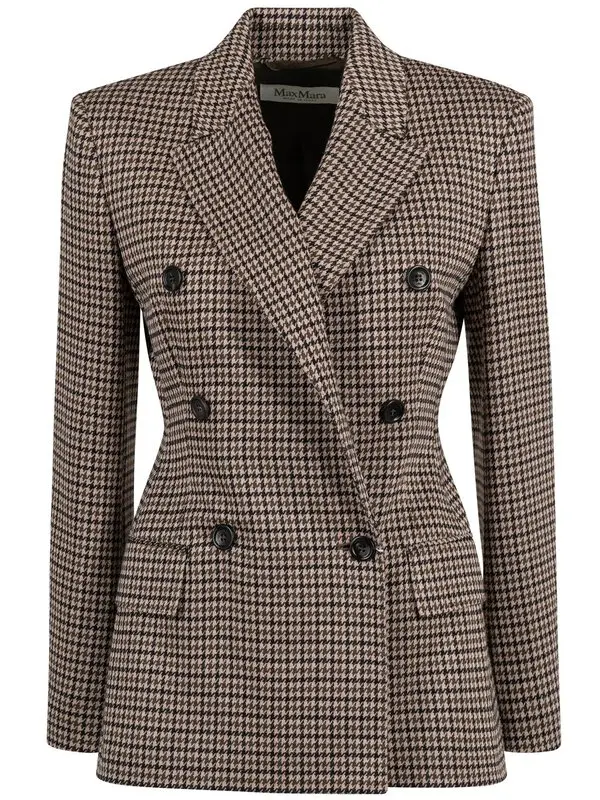 Max Mara Double-breasted Houndstooth Blazer