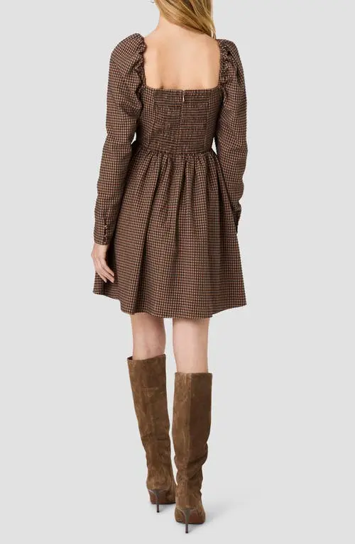 French Connection Diana Gingham Balloon Sleeve Dress