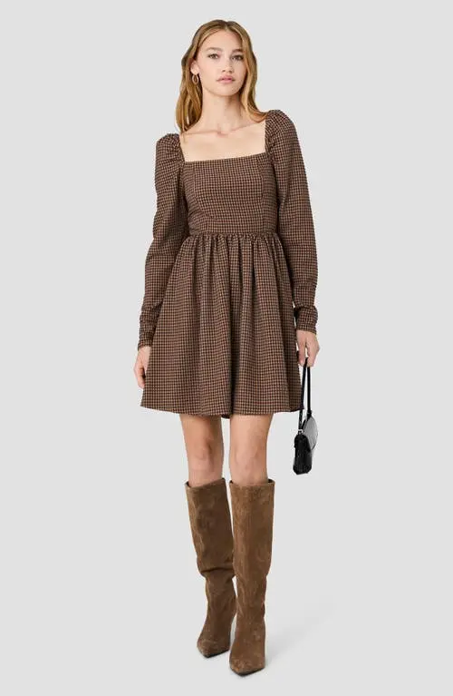 French Connection Diana Gingham Balloon Sleeve Dress