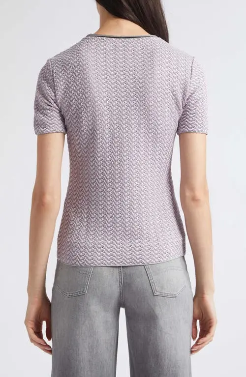 Emporio Armani Geometric Jacquard Jersey Crewneck Tee