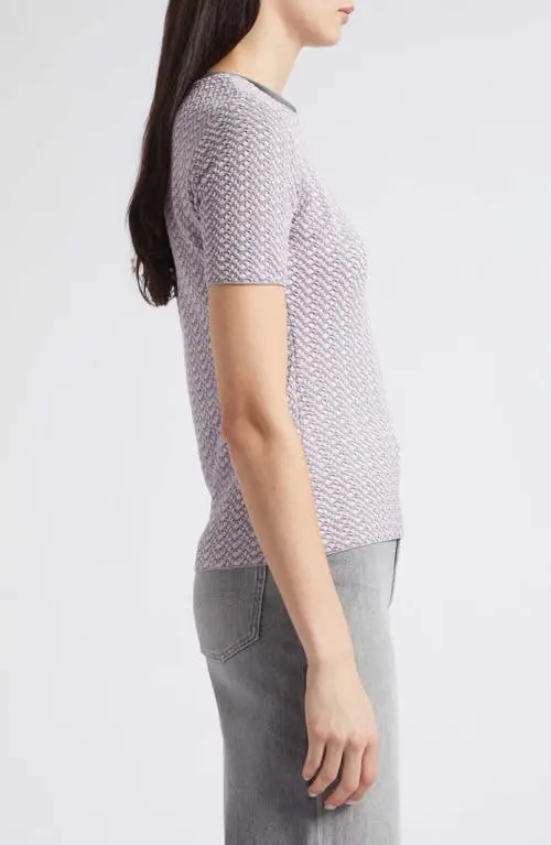 Emporio Armani Geometric Jacquard Jersey Crewneck Tee