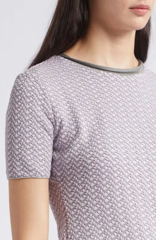 Emporio Armani Geometric Jacquard Jersey Crewneck Tee