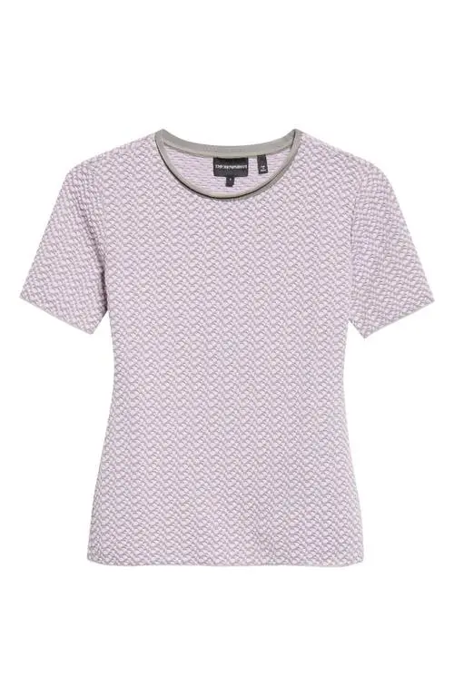 Emporio Armani Geometric Jacquard Jersey Crewneck Tee