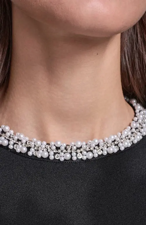 Karl Lagerfeld Pearl Embellished Sheath Dress