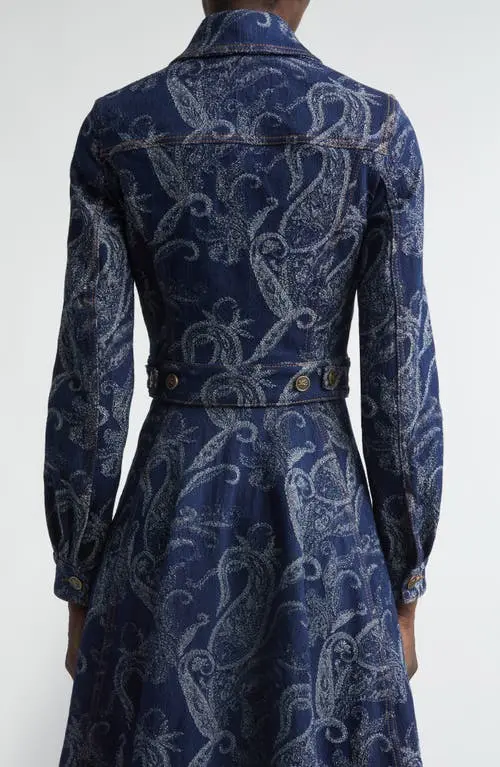 Etro Paisley Laser-etched Denim Jacket