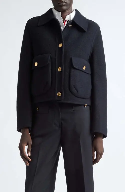 Thom Browne Wool Bell Sleeve Jacket