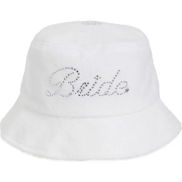 BRIDEMERCH Bride Rhinestone Bucket Hat