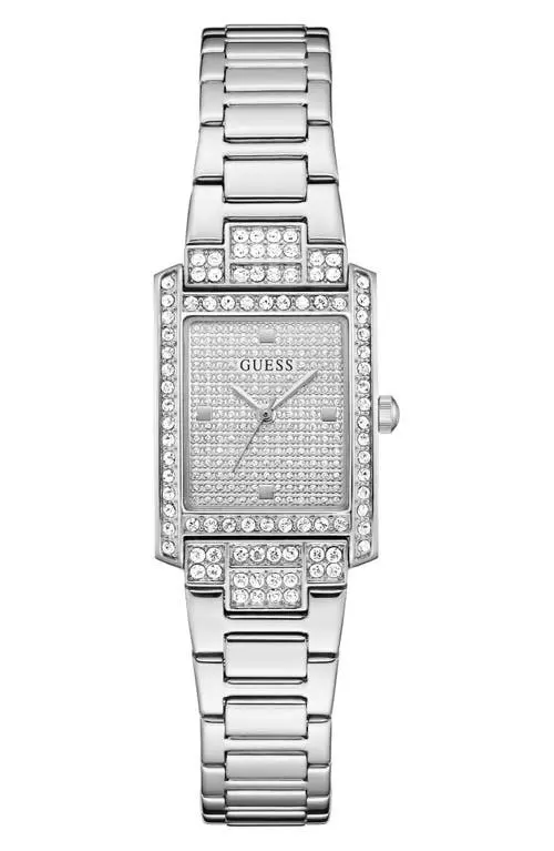 Guess Bonnet Tank Bracelet Watch - Silver