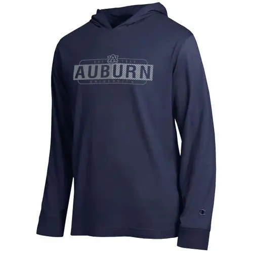 Champion Auburn Tigers All-star Long Sleeve Hooded T-shirt - Navy