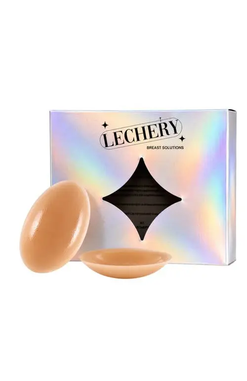 LECHERY® Allstick Circle Adhesive Reusable Silicone Breast Petals Nipple Covers - Chai