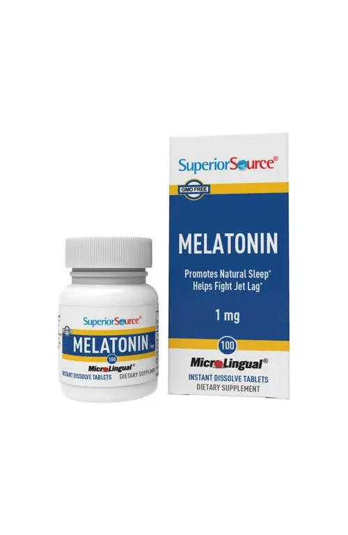 SUPERIOR SOURCE Melatonin Sublingual Dissolving Tablets Sleep Support