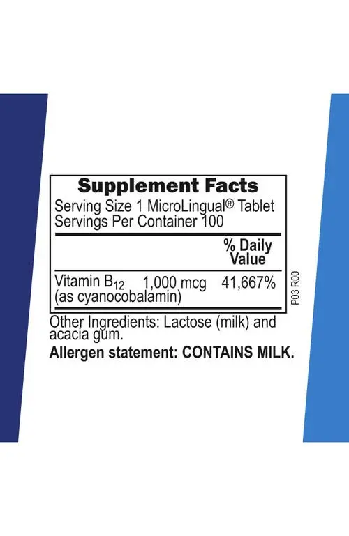 SUPERIOR SOURCE Vitamin B-12 Cyanocobalamin Sublingual Dissolvable Tablets