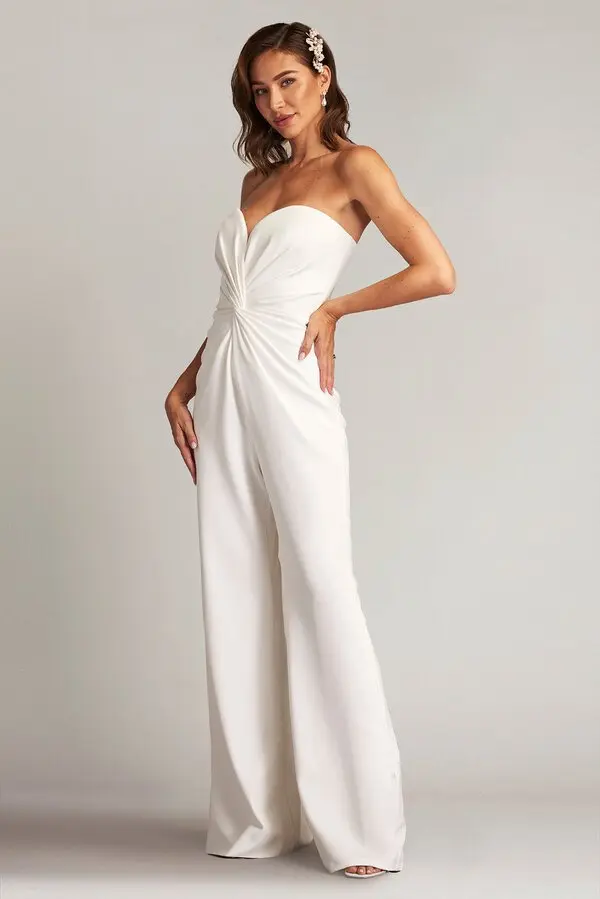 Tadashi Shoji Lucas Twist-front Jumpsuit - Ivory