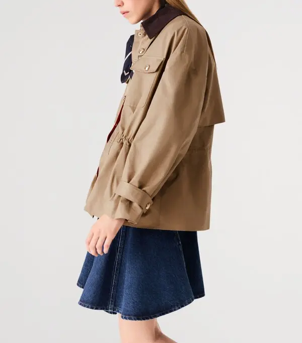 Maje Contrast-collar Trench Coat