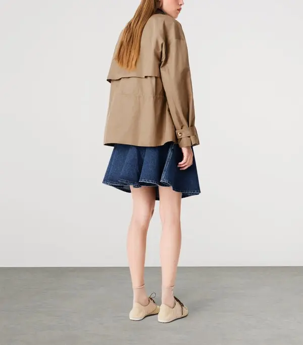 Maje Contrast-collar Trench Coat