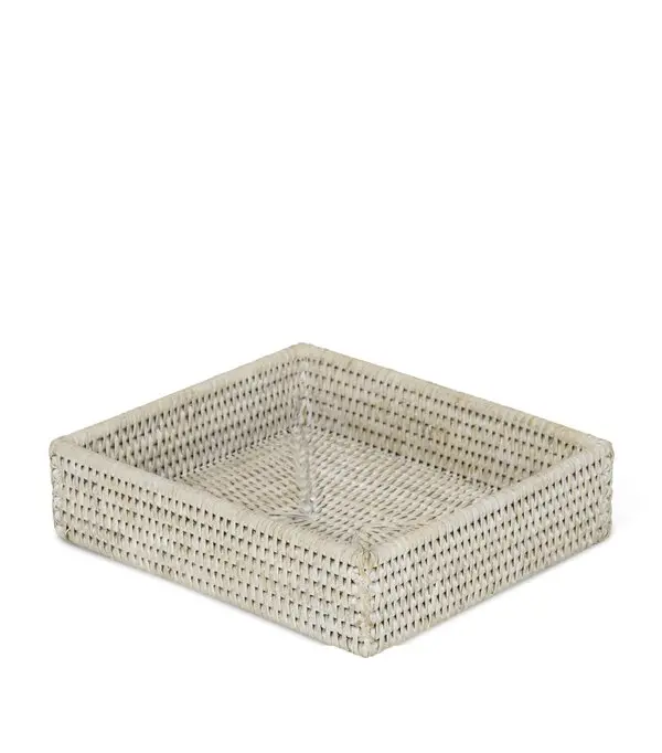 DECOR WALTHER Rattan Basket Tray - Brown