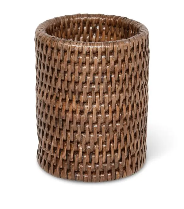 DECOR WALTHER Rattan Basket Toothbrush Tumbler