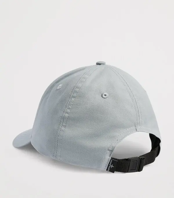 Stone Island Cotton Baseball Cap With Embroidered Logo