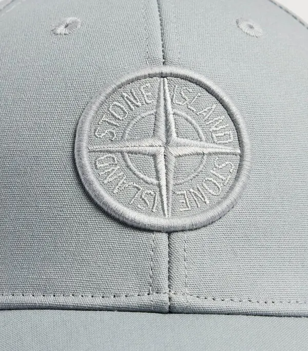 Stone Island Cotton Baseball Cap With Embroidered Logo