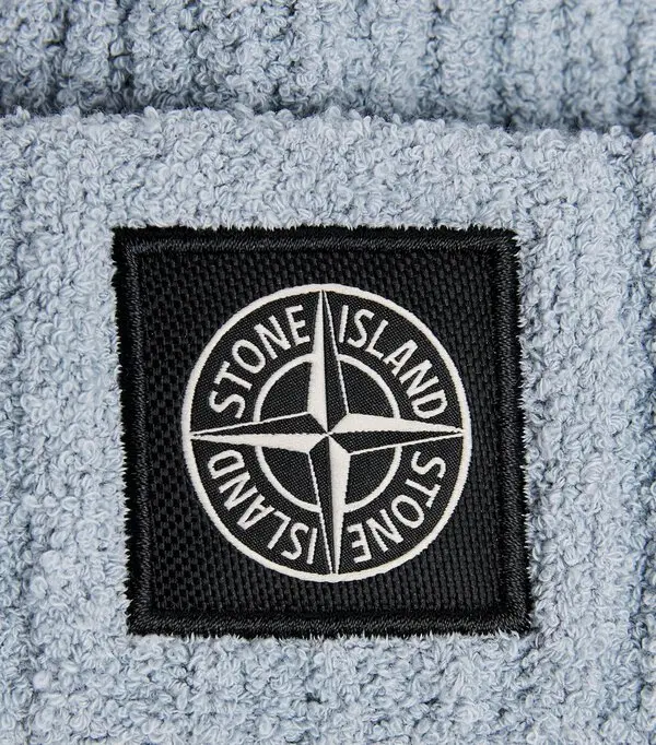 Stone Island Cotton Bouclé Compass Beanie