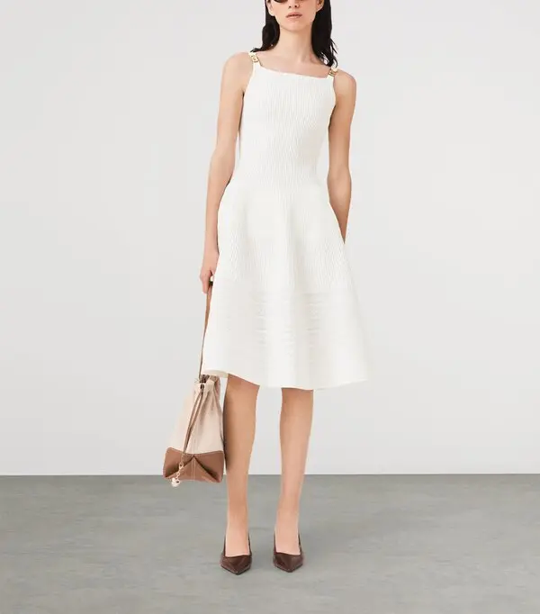 Maje Embellished Knit Midi Dress