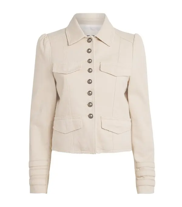 ME+EM Organic Cotton Twill Military Jacket - Beige