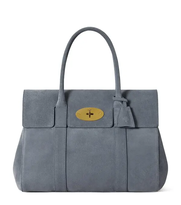 Mulberry Suede Bayswater Top-handle Bag - Grey
