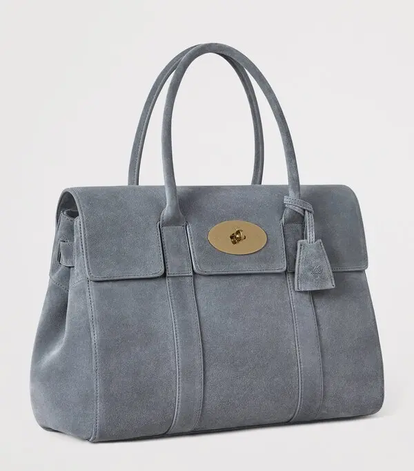 Mulberry Suede Bayswater Top-handle Bag - Grey