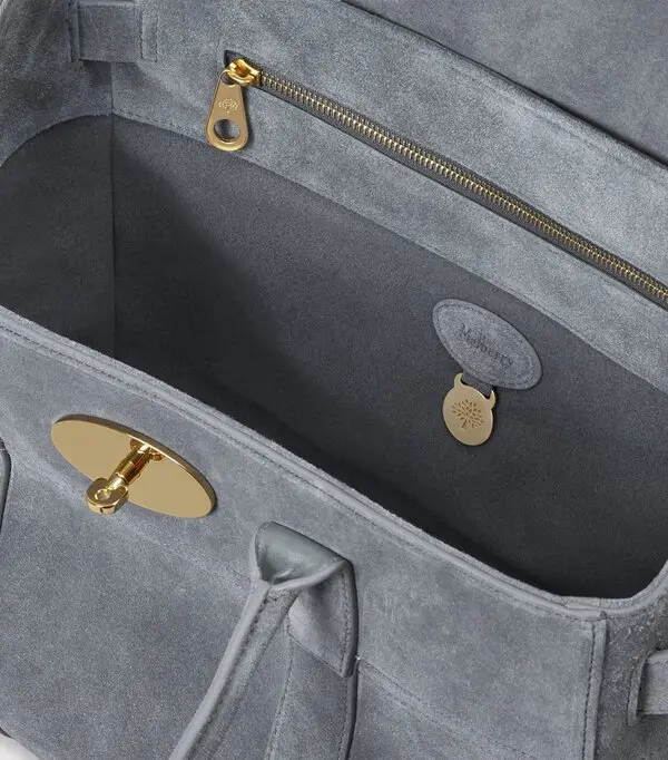 Mulberry Suede Bayswater Top-handle Bag - Grey