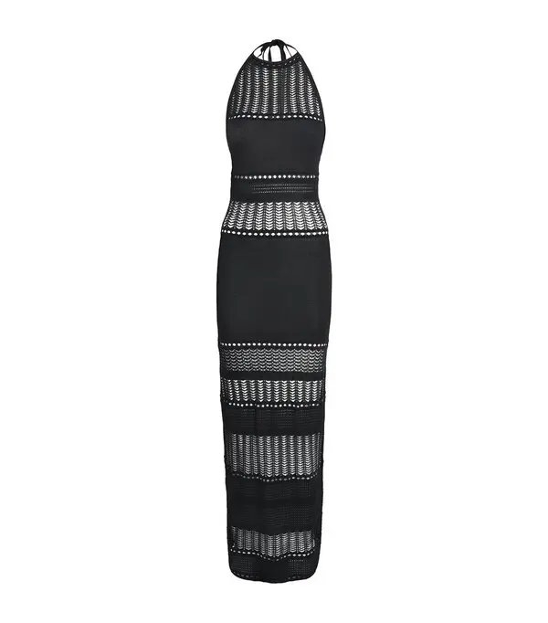 AWAY THAT DAY Crochet Zanzibar Maxi Dress - Black