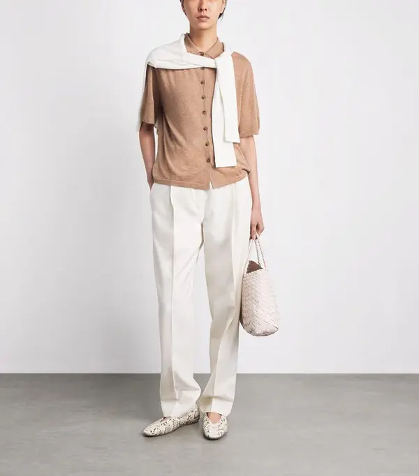 ME+EM Cashmere Knit Short-sleeve Shirt