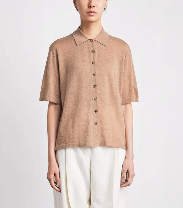ME+EM Cashmere Knit Short-sleeve Shirt