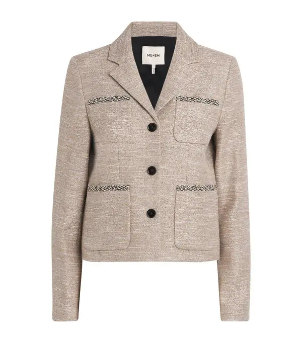 ME+EM Metallic Tweed Jacket