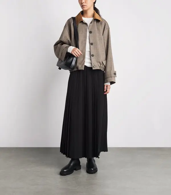 ME+EM Crepe Slit Maxi Skirt - Black