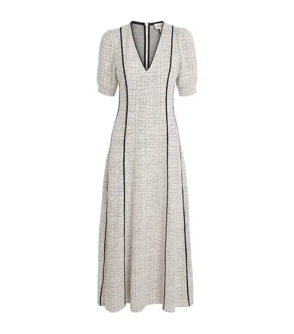 ME+EM Tweed Fit-and-flare Maxi Dress