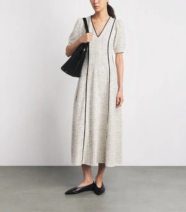 ME+EM Tweed Fit-and-flare Maxi Dress