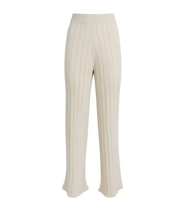 Colombo Cashmere Ribbed Trousers